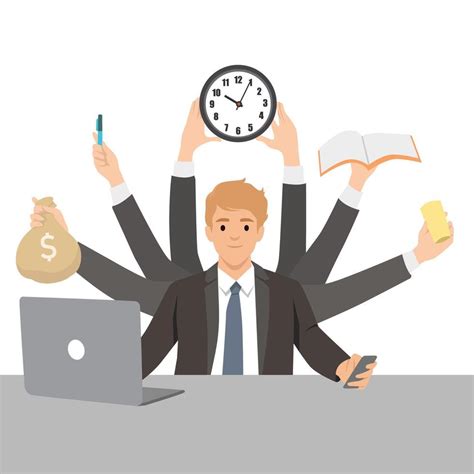 Multitasking Businessman Managing Multiple Tasks 57380332 Vector Art At Vecteezy