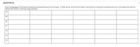 Solved Show The First Pass Of Sorting The
