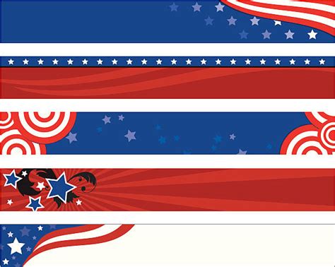 American Flag Banner Background Illustrations Royalty Free Vector