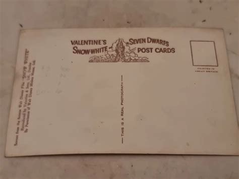 Postcard Walt Disneys Snow White And Seven Dwarfs Bashful Vintage 1937 Eur 8 44 Picclick De