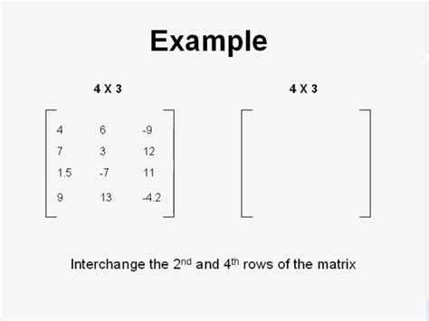 Interchanging Matrix Rows Tutorial Sophia Learning