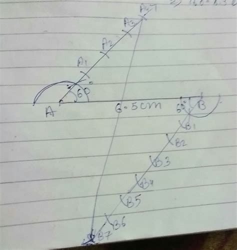 Draw A Line Segment AB Of Length 6 5 Cm And Divide It In The Ratio 4 Ratio 7 Measure Each Of The