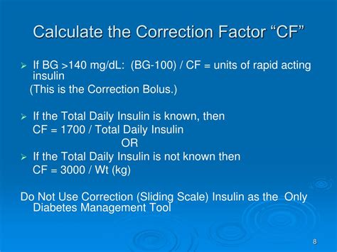 Correction Factor Insulin Calculator At Alexander Feakes Blog