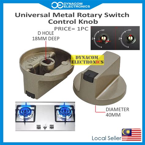 1pc Universal Metal Rotary Switch Control Knob For Kitchen Cooker Gas Stove Oven Cooktop Tombol