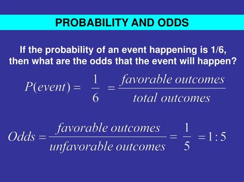 Ppt Probability And Odds Powerpoint Presentation Free Download Id