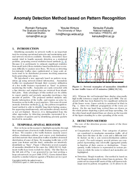 pdf evaluation of anomaly detection method based on pattern recognition