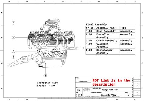 V 8 Aero Engine Assembly Diagram