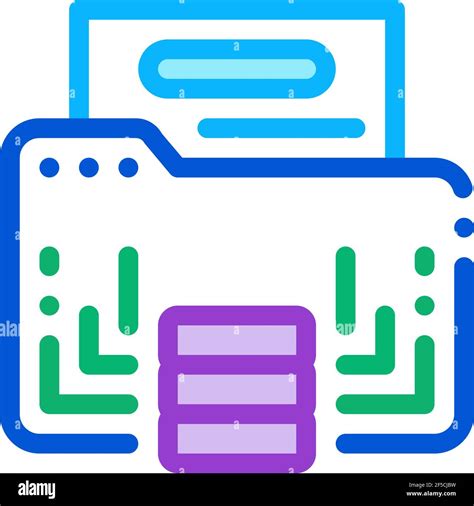 Digital Machine Learning Color Icon Vector Illustration Stock Vector