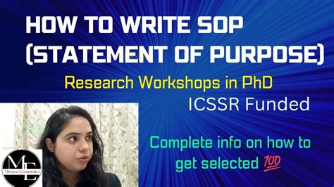 How To Write Sop For Research Methodology Workshops In Phd Cds Kerala