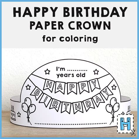 Birthday Crown Printable