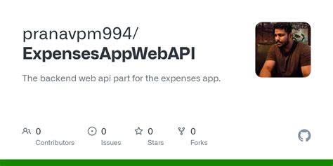 Github Pranavpm994expensesappwebapi The Backend Web Api Part For
