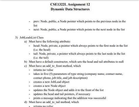 Solved Cse1322l Assignment 12 Dynamic Data Structures