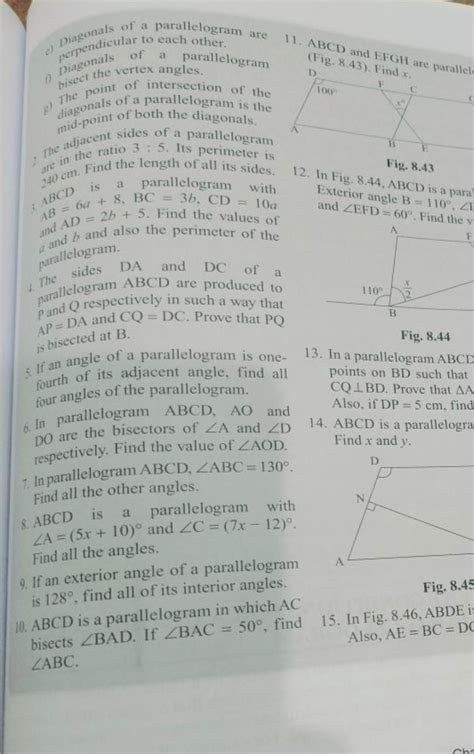 Diagonals Of A Parallelogram Are Porpendicular To Each Other Piagonal