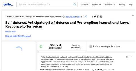 Self Defence Anticipatory Self Defence And Pre Emption International