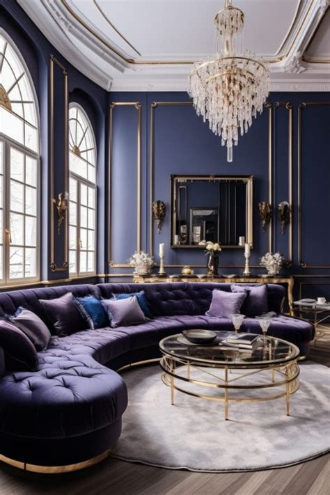 Luxurious Home Interior With A Classical Touch Purple