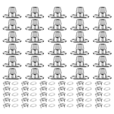 30 Piece Set Grade Twist Lock Fasteners Turn Button Eyelet Mounting
