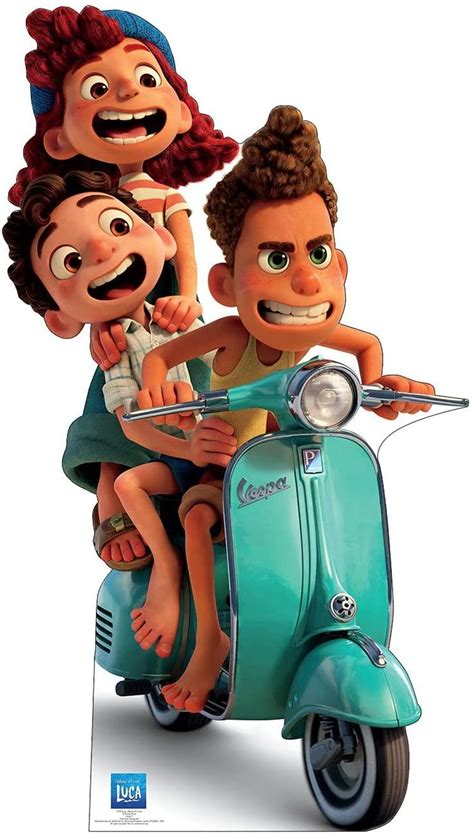 Luca Alberto And Giulia Life Size Cardboard Cutout Standup Disney Pixar