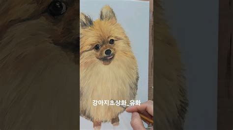 강아지초상화 유화 그림잘그리는법 그림독학 유화그리기 Youtube