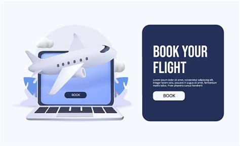 항공권 온라인 예약 웹 사이트 템플릿 그림 방문 페이지입니다 웹 사이트 방문 페이지에 대한 3d 그림 3차원 형태에 대한 스톡 벡터 아트 및 기타 이미지 Istock