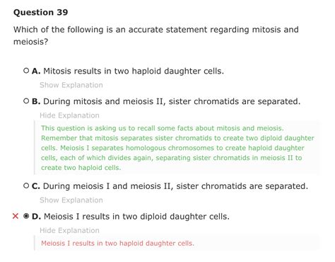 Can Someone Explain The Difference Between Meiosis 1 Products And Mitosis Products Bp Fl2 39 B