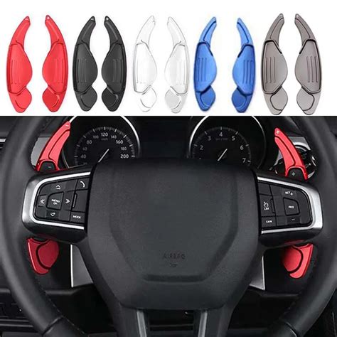 랜드로버 이보크 디스커버리 스포츠 재규어 Xf Xe용 알루미늄 자동차 스티어링 휠 시프트 패들 시프터 기어 익스텐션 2 개