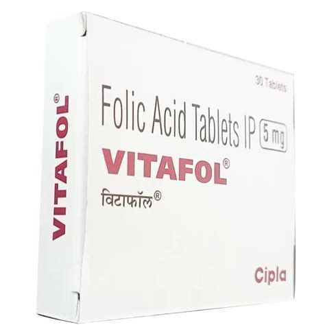 Vitafol Folic Acid Tablet 30 Tablets 5 Mg At ₹ 145box In Surat Id