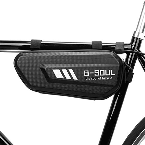 B Soul 자전거 삼각형 가방 내마 모성 산악 도로 자전거 파우치 방수 하드 쉘 대용량 가방 Mtb 액세서리자전거 가방