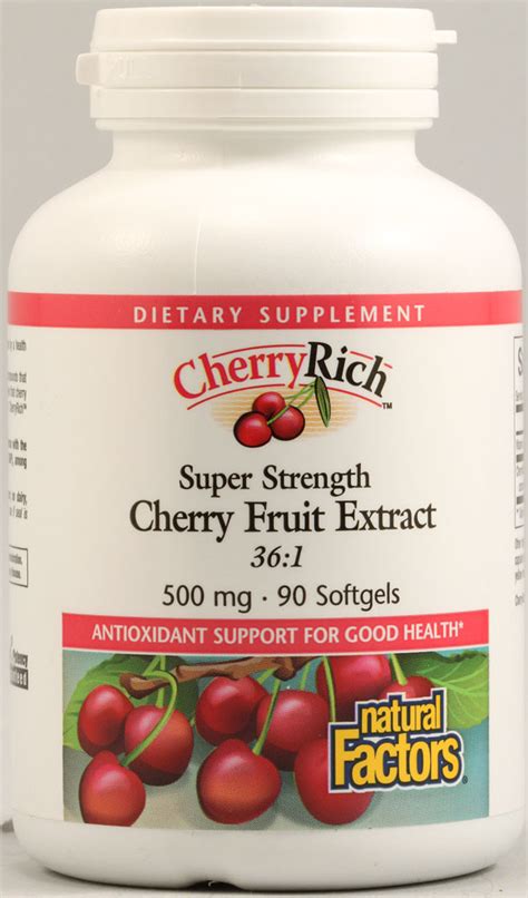 Buy CherryRich Cherry Fruit Extract 500 mg, 90 Softgels, Natural ...