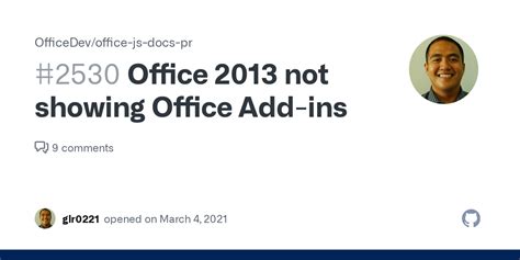 Office 2013 Not Showing Office Add Ins · Issue 2530 · Officedevoffice Js Docs Pr · Github