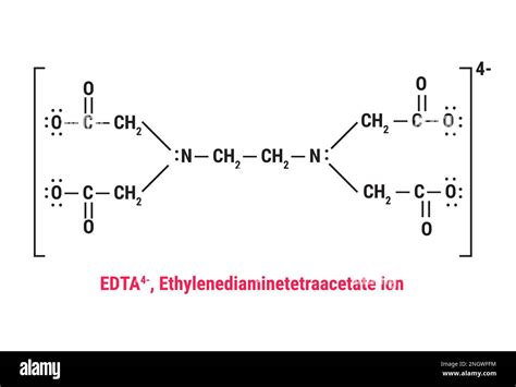 Chemical Structure Of EDTA4 Ethylenediaminetetraacetate Ion Stock Vector Image Art Alamy