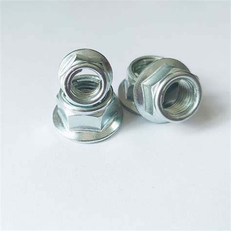 Prevailing Torque Type All Metal Hexagon Nuts With Flange Din 6927 Locking Nut