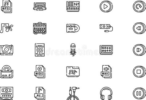 Audio Edition Icons Collection Is A Vector Illustration With Editable
