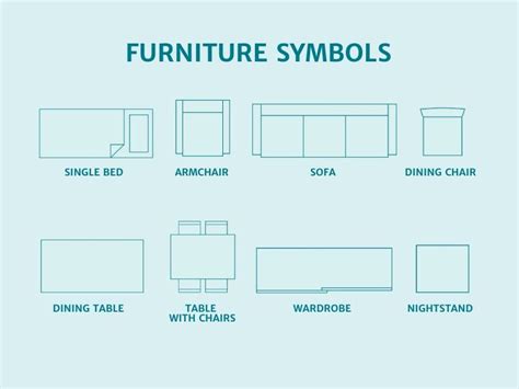 Residential Floor Plan Symbols Furniture Floor Plan Furniture Symbols