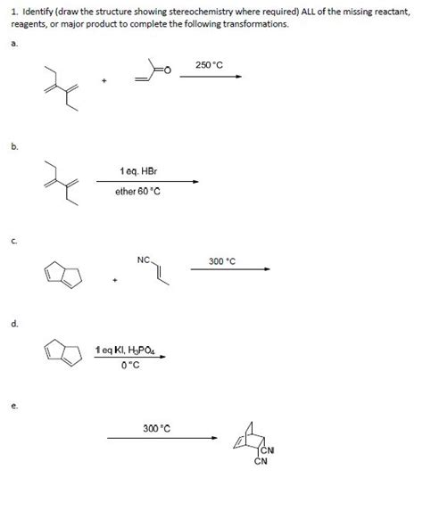 Solved 1 Identify Draw The Structure Showing