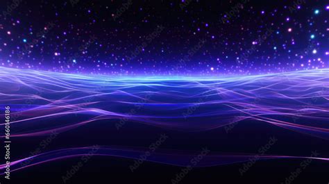 Neural Networks And Big Data Visualization Glowing Lines On Tech