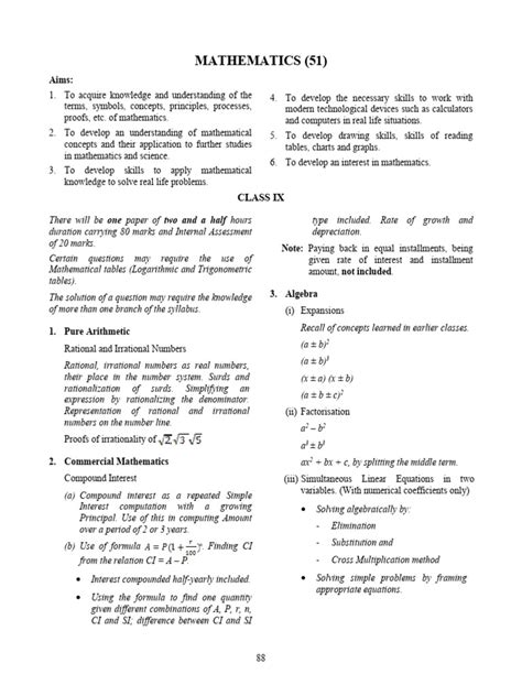 Icse 9 Full Syllabus Pdf