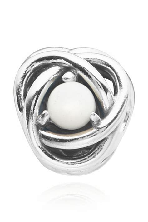 판도라 790064c03 6월 탄생석 화이트 마더 오브 펄 이터니티 서클 실버 참pandora