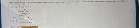 solved function is unbounded maximize p 3x 2y ﻿subject