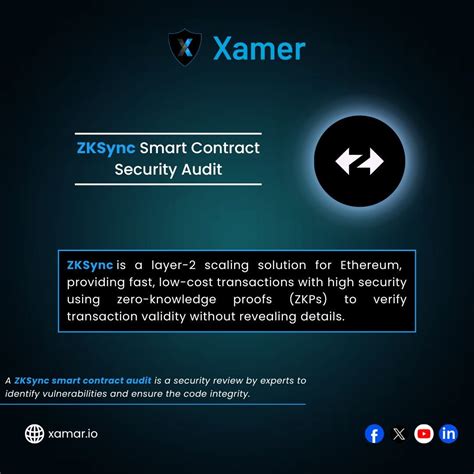 Xamer Web3 Security On Linkedin Lowcost Security Transaction Ethereum Layer2 Zksync