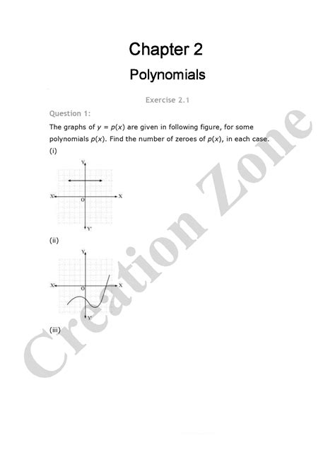 Class 10 Chapter 2 Polynomials
