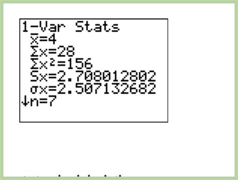 How To Find Standard Deviation On The TI84 7 Steps