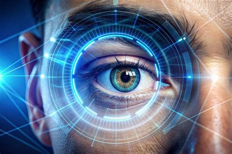 3d Eye Recognition Isolated On White Background Eye Scanning Concept Of Facial Recognition Face