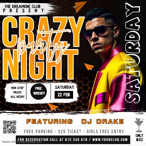 Copy Of Crazy Night Party Postermywall