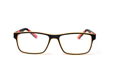 안경을 위한 아이의 플라스틱 프레임 광학 상점과가 게 안과 클리닉의 디자인에 대 한 모의 독서와 거리 시력 교정 안경 가장자리에 대한 스톡 사진 및 기타 이미지 Istock