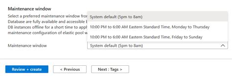 Azure Sql Database Maintenance Window