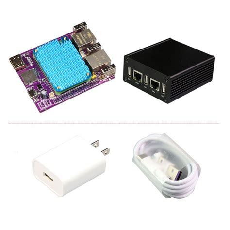 Cm4 Dual Ethernet Expansion Board With 11mm Heat Sink And 5v3a Power