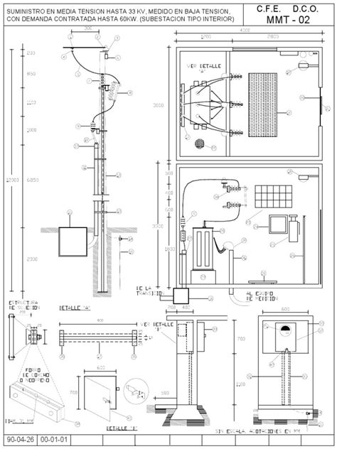 Esp Cfe Dco Mmt 02 Sub Tipo Interior Con Dem Hasta 60kw Pdf Transformador Cobre