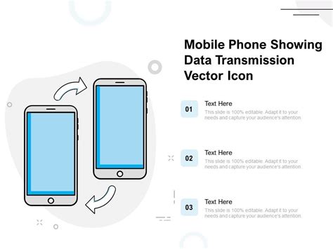 Mobile Phone Showing Data Transmission Vector Icon Ppt PowerPoint Presentation Gallery Design