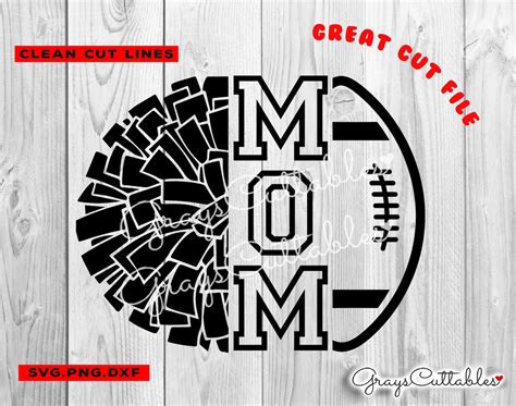 Cheer Mom Svg Football Mom Svg Cheerleading Svg Etsy