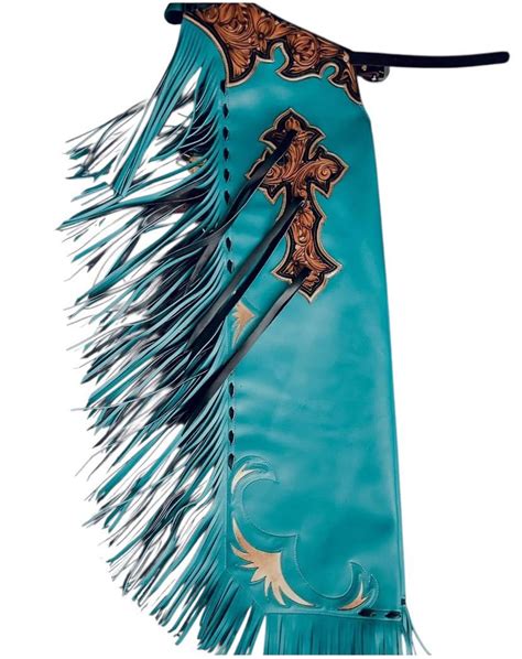 Hand Tooled Leather Rodeo Chaps Custom Western Bull Riding Gear Etsy